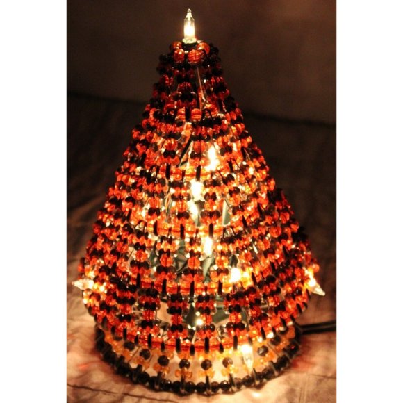 Handmade | Holiday | Vtg 8s 90s Safety Pin Light Up Tree Halloween ...